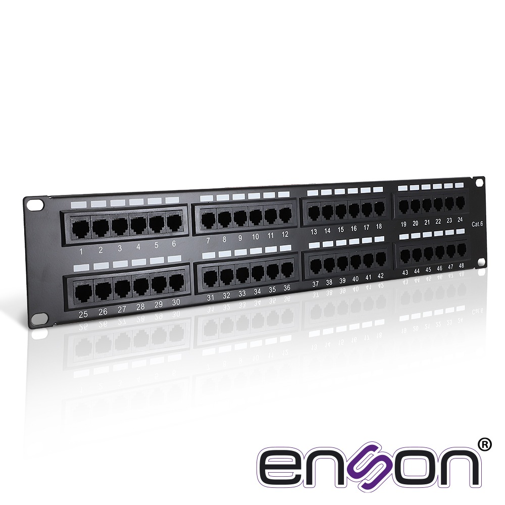 PATCH PANEL ENSON ENS-PA48P7 2UR PRECARGADO CAT6 48 PUERTOS MONTAJE EN ...