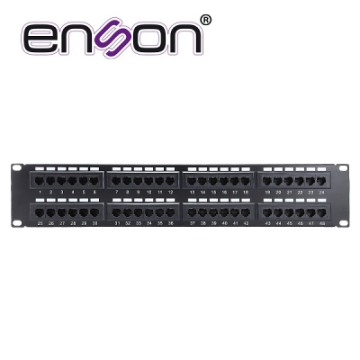 PATCH PANEL ENSON ENS-PAT48C6A 2UR PRECARGADO CAT6A 48 PUERTOS MONTAJE ...